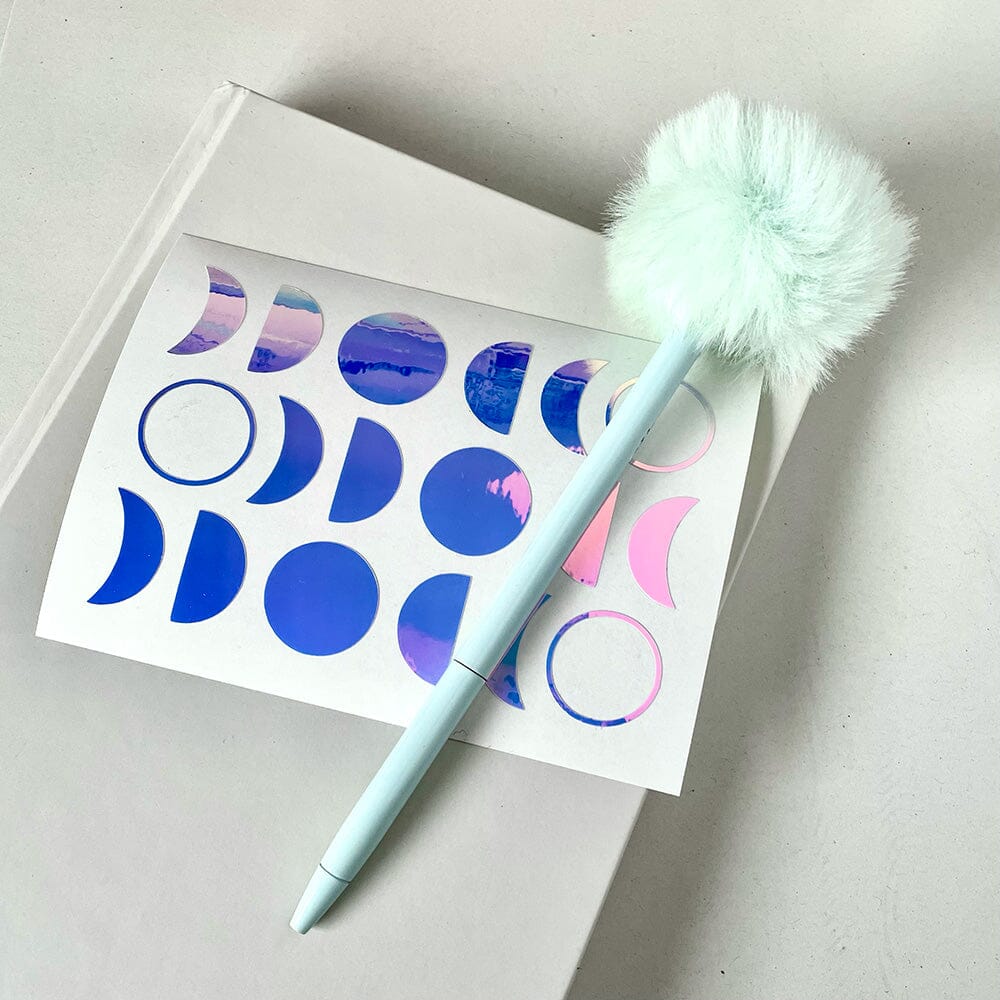 Holographic Moon Phase Journal Stickers – Lottie Suki